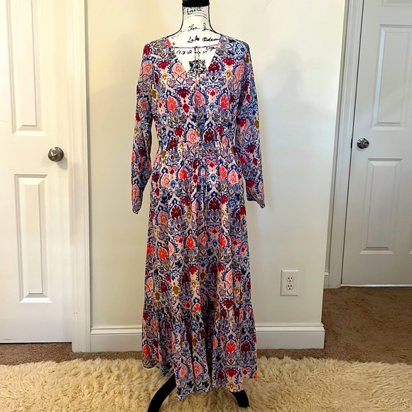 Roller Rabbit | Dresses | Roller Rabbit Bohemian Print Maxi Tiered ...